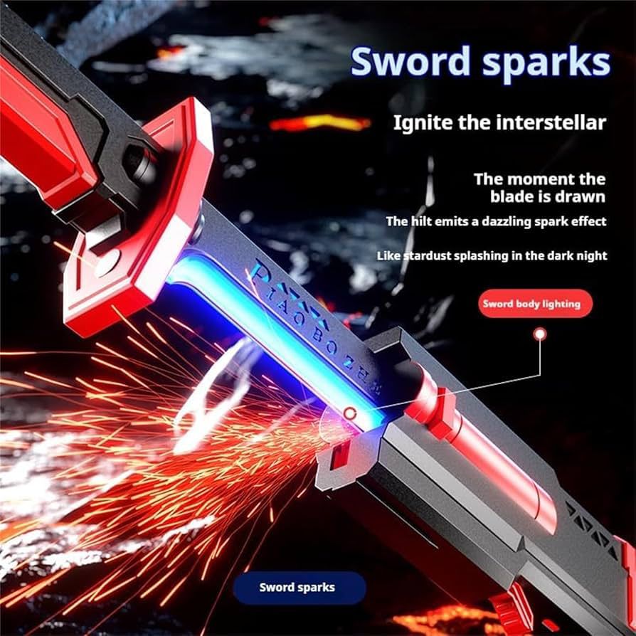 Lightsaber Sword – LED Light Blade with Real Sparks & Smoke Effect ...
